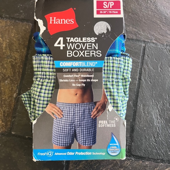 Hanes | Underwear & Socks | Hanes 4 Tagless Woven Boxers Comfort Blend ...